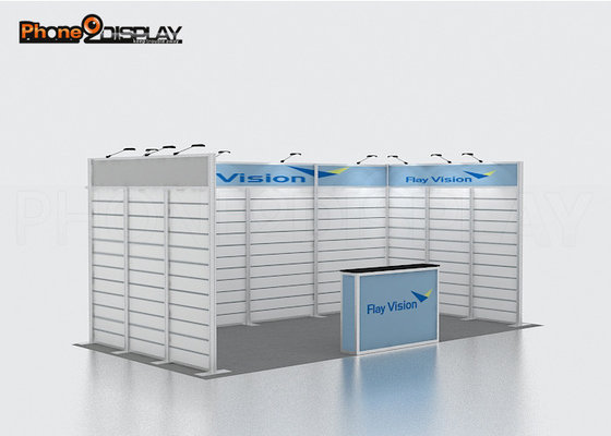 Conception de cabine d'événement de la publicité, petite cabine de salon commercial de panneau en aluminium