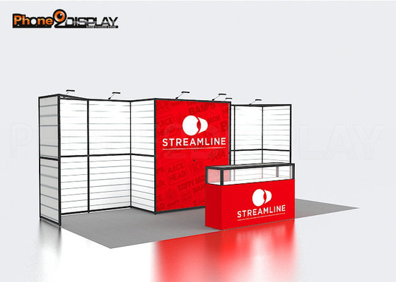 Les cabines fraîches durables de salon commercial amincissent la stalle portative faite sur commande d'exposition de Slatwall