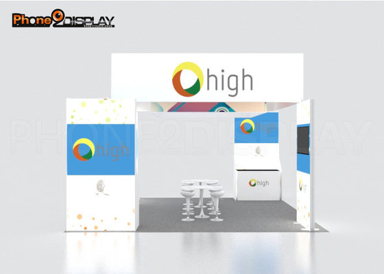 Cabine de salon commercial éclairée à contre-jour par LED imprimée par coutume à vendre