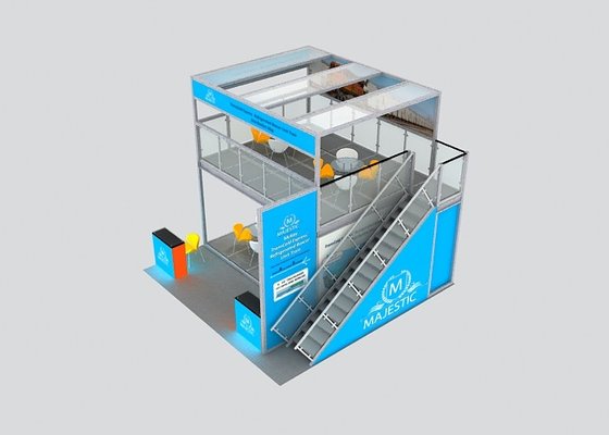 Supports faits sur commande d'exposition de double Decker de salon commercial de taille standard de cabine