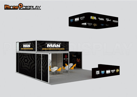 Indoor Free Standing Standard Exhibition Booth / Double Decker Exhibition Stands