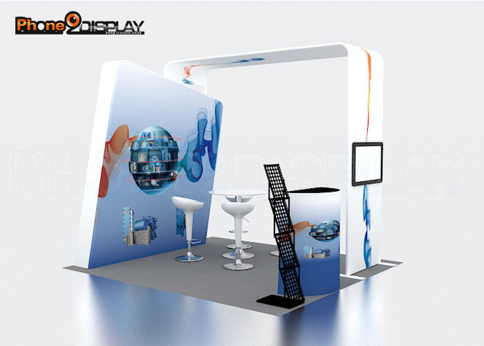 Affichage 3x3 standard de la cabine 10ft d'exposition de tension de tissu de salon commercial portatif de cabine