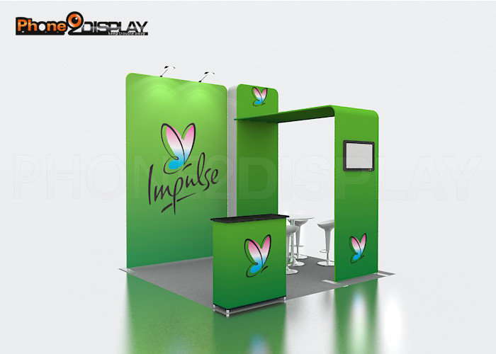 Cabine simple standard de salon commercial de la cabine 10ft*10ft d'exposition avec l'impression de sublimation de colorant