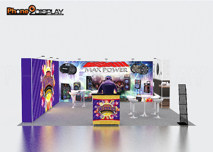 La taille standard de cabine d'exposition de cadre en aluminium/exposition modulaire de salon commercial se tient