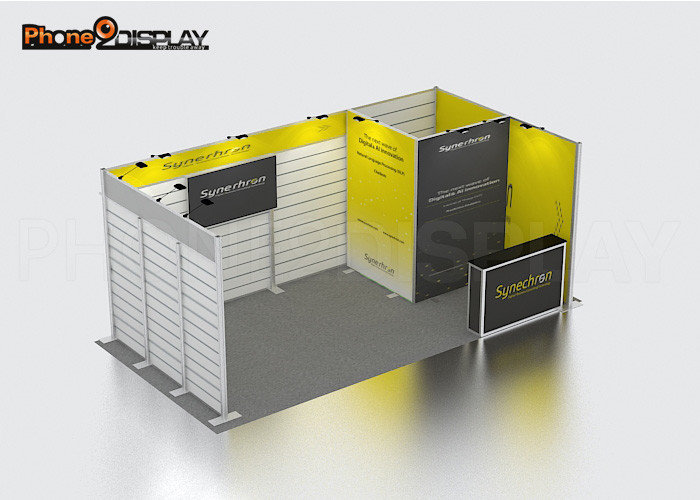 couleur faite sur commande d'affichage de cabines de salon commercial de 3x6 Slatwall pour l'exposition d'exposition