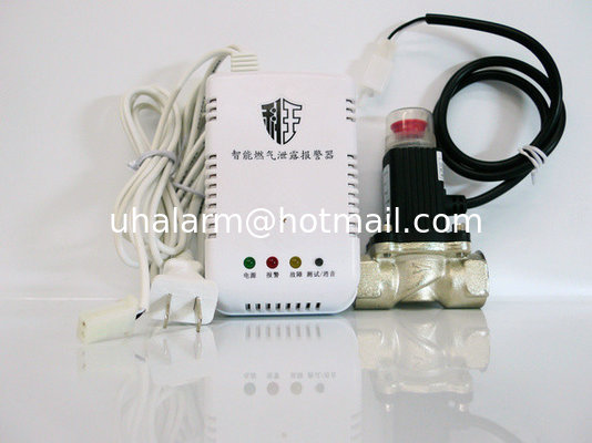 AC 220~230V Household LPG Home Usage Gas Leak Detector With Solenoid Valve For Home Kitchen