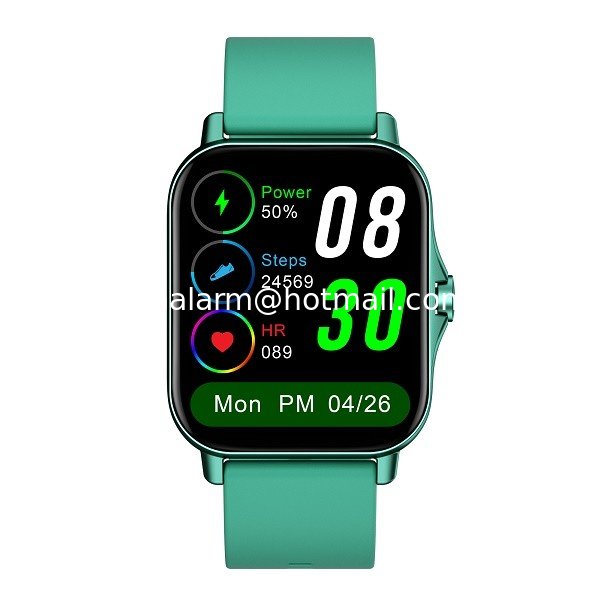 China Green 1.70 inch Square Screen Waterproof Bluetooth Smart Bracelet For Men and Wonmen Fitness