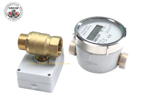 DN15 Ultrasonic Water Meter with Wireless Control Valve for Smart Metering System
