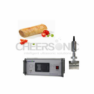 Fast Flaky Pastry Cutting Machine / Ultrasonic Food Cutter , Max Power 500w