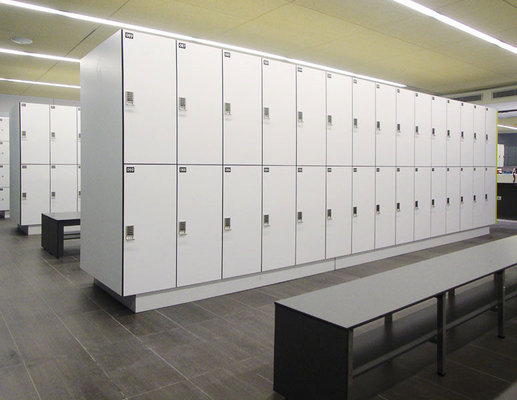 Wood Compact Laminate Gym Locker Room Waiting Bench HPL