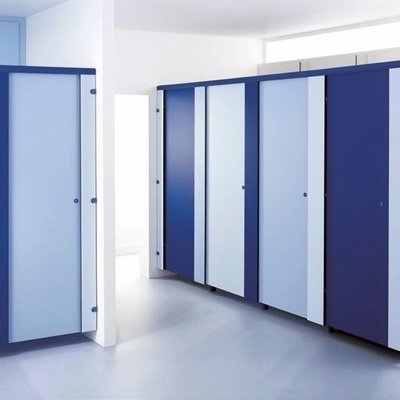 l shape phenolic resin material toilet partition with accessories