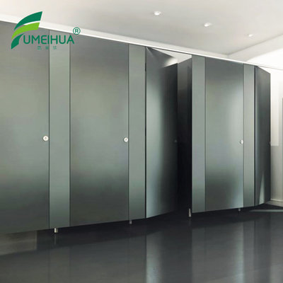 HPL cpmpact waterproof toilet cubicle system Commercial Shower Toilet Cubicle Partition Material