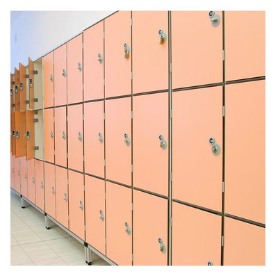 Orange Swimming Pool Changing Room 3 Tier HPL Key Locker