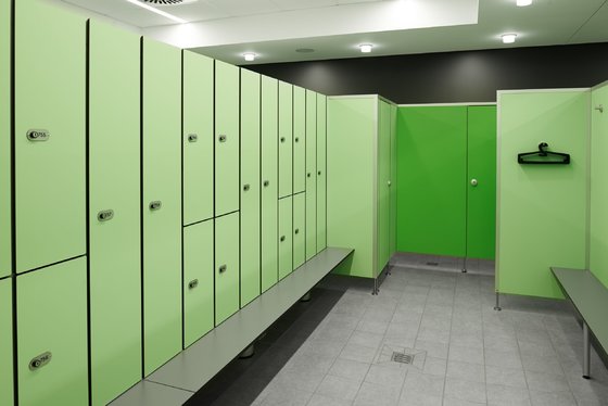 high quality hpl modern compact laminate cheap gym locker