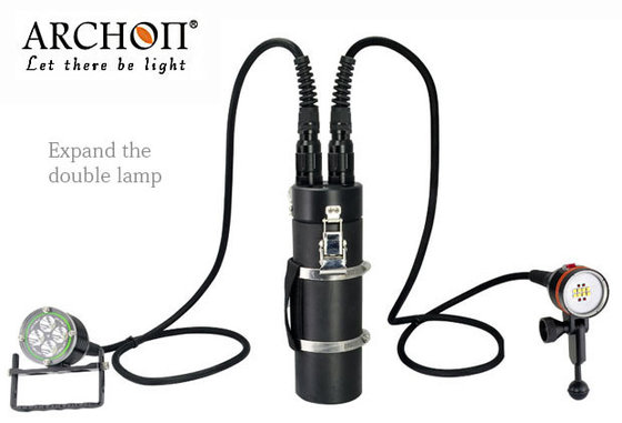 6500 Lumen 200 Meter Underwater Video Lights , CREE XM-L2 U2 LED Dive Torch