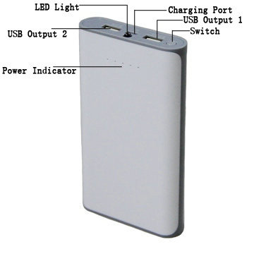 Extended Edition 6 Batteries Pack 15600mAh Universal Portable USB Power Bank