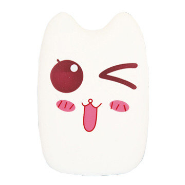 White Cartoon Style 7800mAh Battery Pack Case Mobile Phone Power Bank