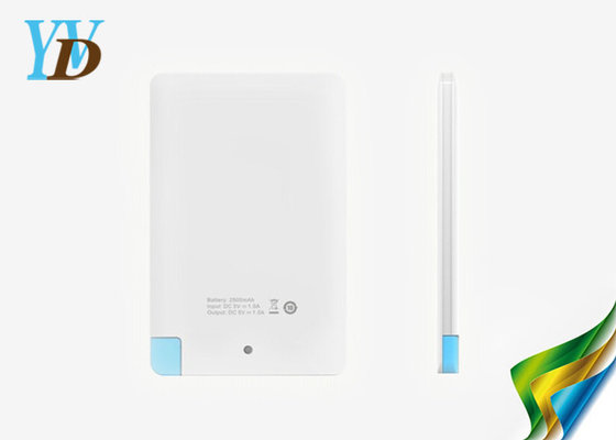 Smartphones / MP4 / PC / Ipad Lightweight Power Bank 2500 mAh With USB Cable