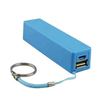 Blue Portable Smartphone Power Pack 2600mAh Lipstick Style ROHS / FCC