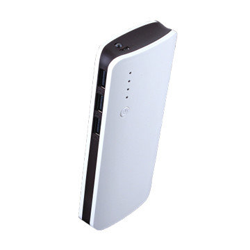 Black Lightweight ABS External Smartphone Power Pack 13000 mAh With LED Lighting