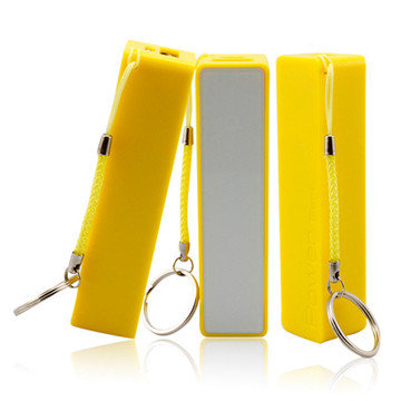 Wireless Yellow Rechargeable Mobile Power Pack , Portable USB Power Bank 2600mAh