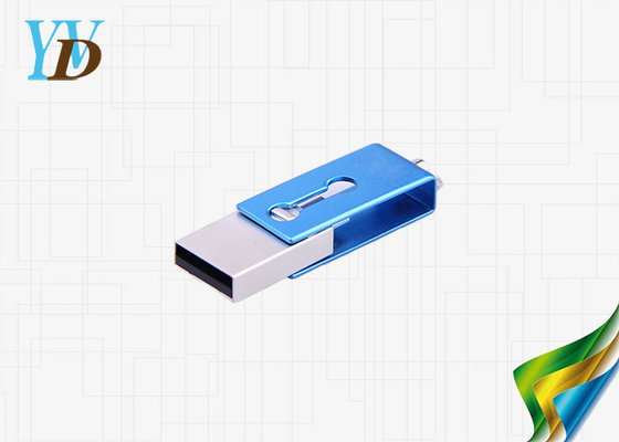 회전하는 미끄러지는 금속 U 디스크, OTG 두 배 항구 4G/8G/16G/32G 이동할 수 있는 USB 드라이브