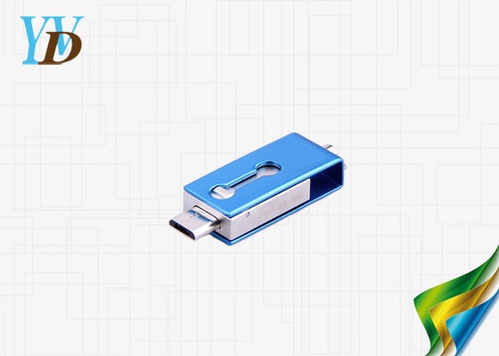 회전하는 미끄러지는 금속 U 디스크, OTG 두 배 항구 4G/8G/16G/32G 이동할 수 있는 USB 드라이브