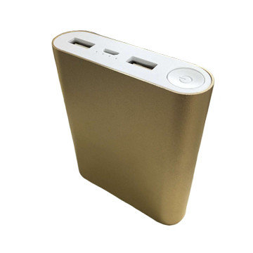 황금 빠른 위탁 이중 USB Li 이온 힘 은행 10400mAh 안전하고 쉬운 나르기
