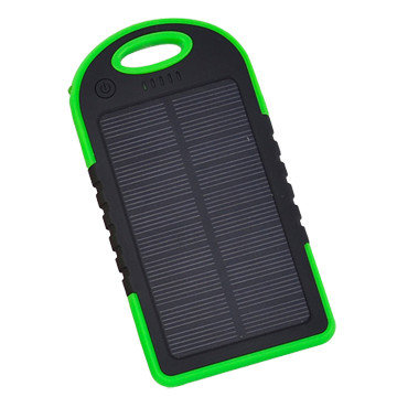 녹색 태양 에너지 건전지 은행 4000mAh 휴대용 이중 USB 비상사태 지원 충전기