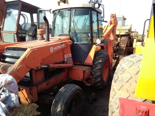 Original painting  Used Backhoe Loader  Hitachi BX70 8000kg 0.8cbm capacity