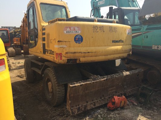 15 Ton Komatsu Wheel Excavator Used Earth Moving Equipment 15110kg