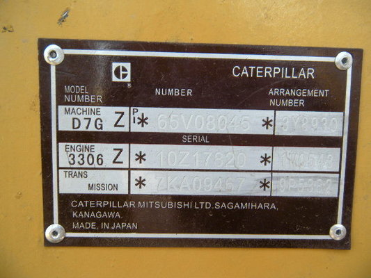 Caterpillar D7G used bulldozer with ripper year 1996 6900 hours