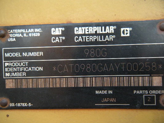 Used Heavy Construction Equipment Caterpillar 966G  Wheel Loader Year 2005 Japan