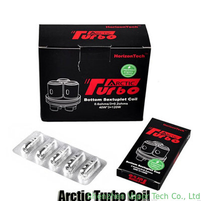 Authentic Horizon Arctic Turbo Tank Coil Head Japanese Organic Cotton Bottom Sextuplet Coils fit 40-120W supplier