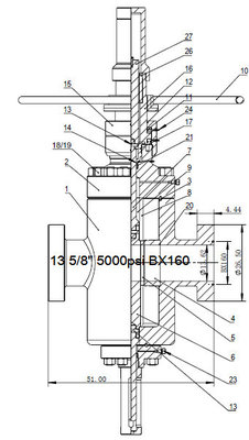 13-5/8" 5000PSI Ball Screw Operated Gate Valves