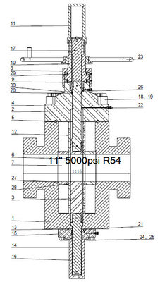 11" 5000PSI Ball Screw Operated Gate Valves