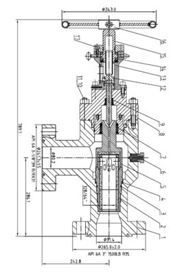 Manual External Sleeve Choke Valve, 3-1/8" 3000psi, PSL2, PR2,DD-NL, U