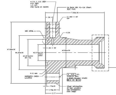 Adapter FLG Assy, 2-1/16" 10M X 2 NOM Female Weco Union Fig 1502 with 1/2" NPT Test Port