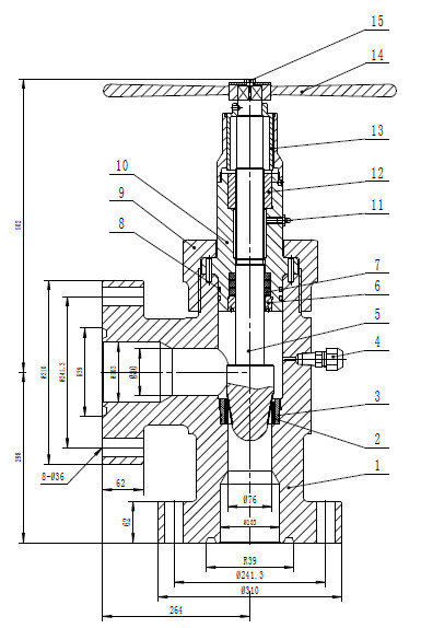 H2 Adjustable Choke, 4-1/16" 5000psi, PSL1 PR1 AA U With 3" Max. Orifice