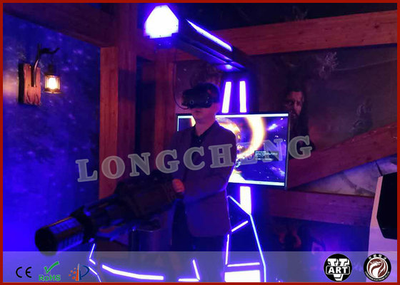 Indoor Playground Fighting VR Walking Platform With Interactive Gatling Gun