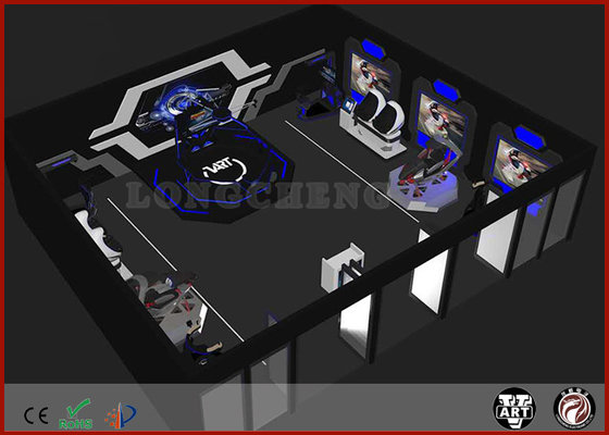 Customized Virtual Theme Park Game With VR Racing Simulator Car Amusement Park