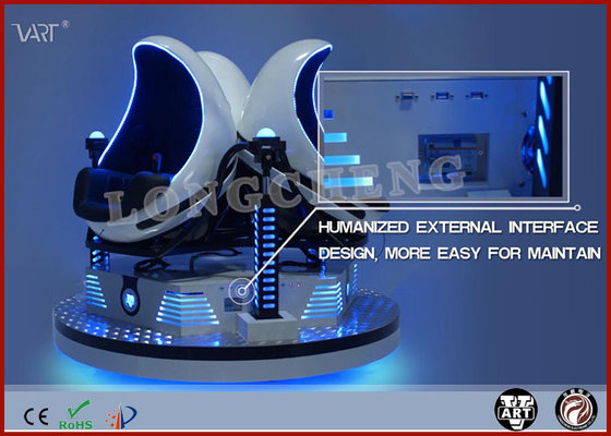 Virtual Reality 9D Simulator 9D VR Cinema 3 Chairs Egg Type Motion Triple Seats