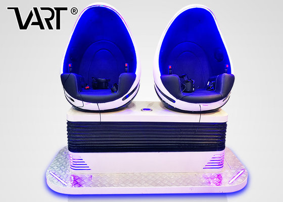 High Profitable Unique Egg Shaped 2 Seats 9D VR Cinema , Interactive Electric Motion 9d Cine Virtual Reality Chair