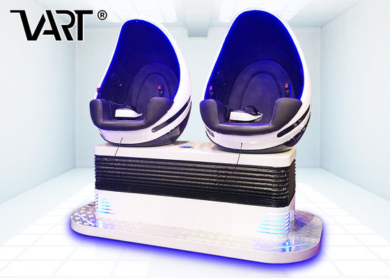 Double Seats Amusement Game Machine / 9D VR Cinema Simulator For Theme Park
