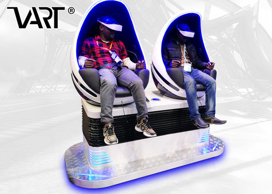 Double Seats Amusement Game Machines / 360 Vision 9D Vr Cinema Capsule Style