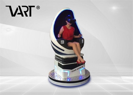 Interactive Game Machine 360 Degree Egg Design Single Seat VR Chair 9D Cinema With Joystick Controller