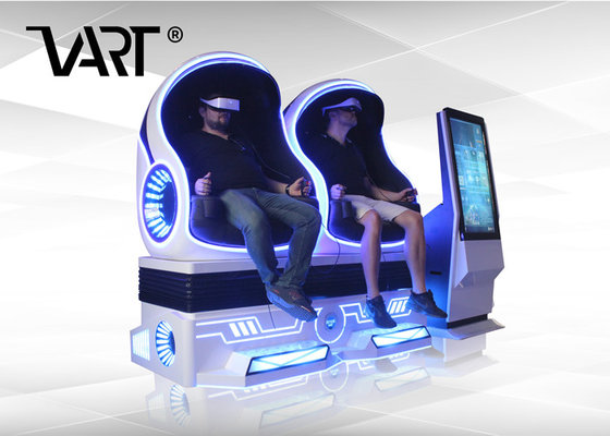 Entertainment 9D VR Egg Chair Cinema With Horrible Movies , VR Pod with 3 dof Movement