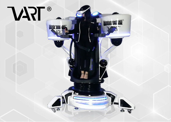Color Customized Flight Simulator VR Shooting Game Machine With 0.5M Up and Down Movement
