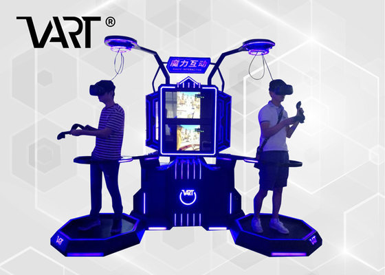 2 Players Standing VR Platform / 9D Virtual Reality Simulator With Shooting / Boxing Game