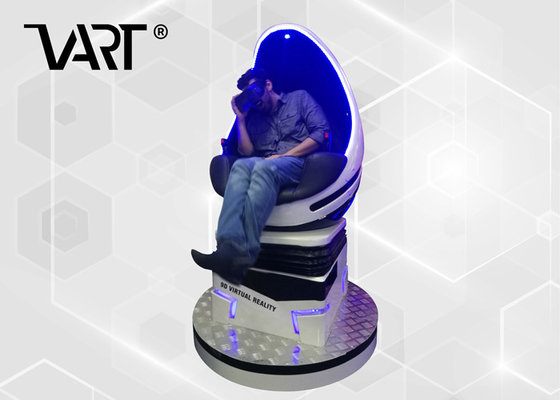 One Player Faux Leather Seat VR Egg Chair / Virtual Reality Movie Theater With 9D Movie